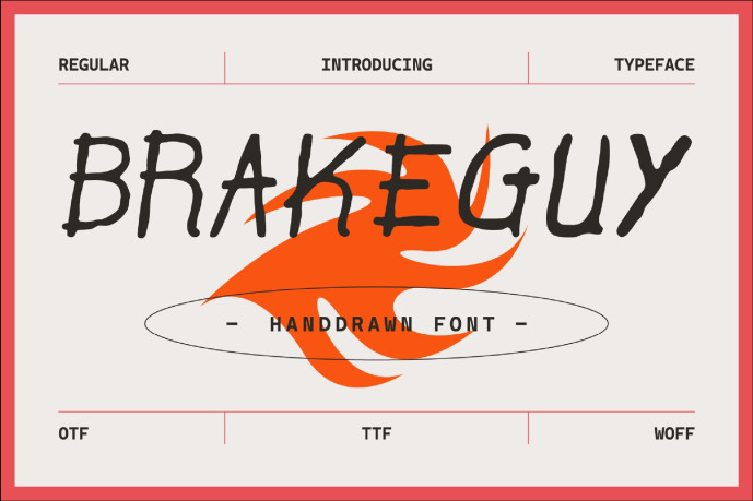 Brakeguy - Handdrawn Font - Free Font