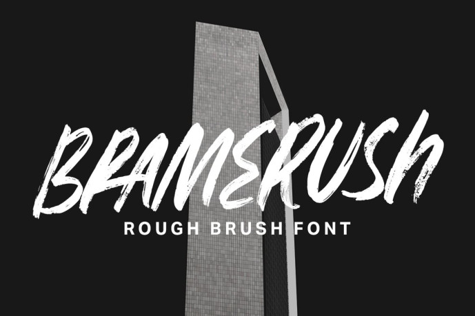 Bramerush - Rough Brush Font - Free Font