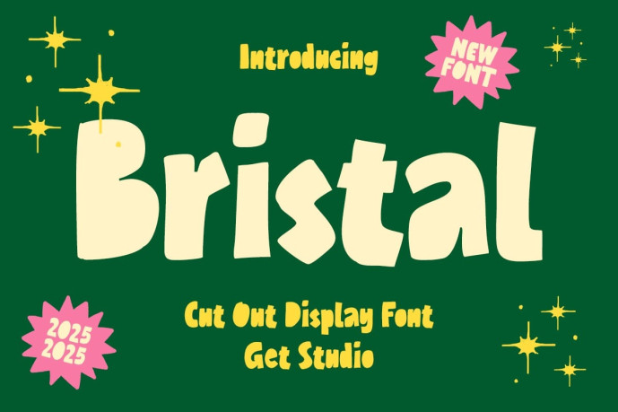 Bristal - Cut Out Display Font - Free Font