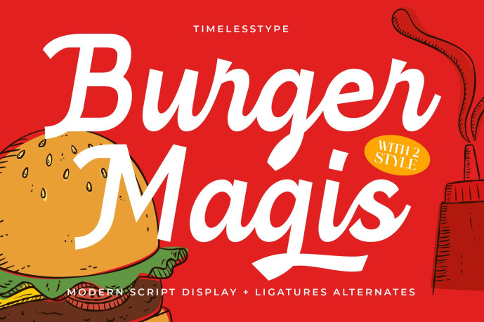 Burger Magis - Modern Script Display - Free Font