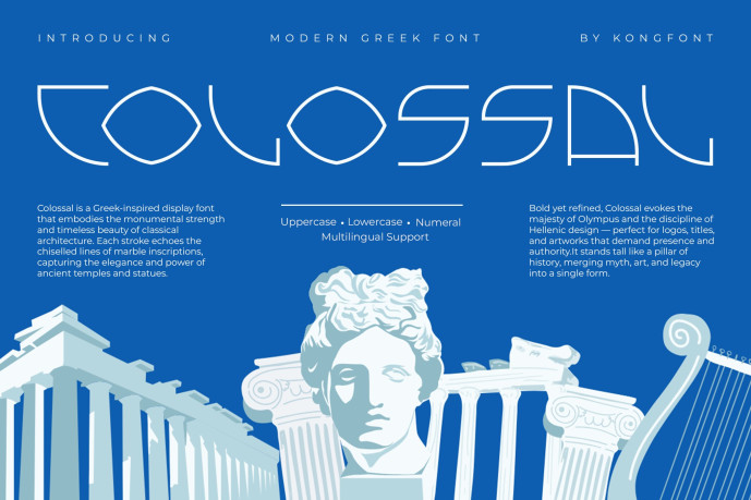 Colossal – Modern Greek Font - Free Font