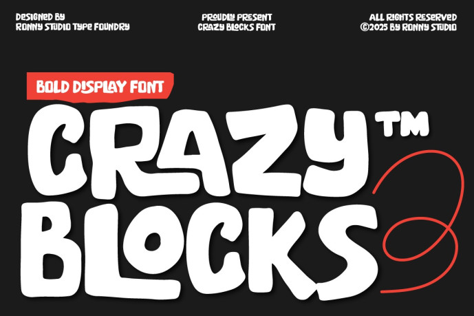Crazy Blocks – Display Font - Free Font