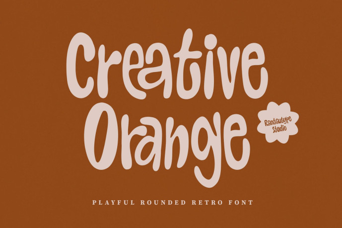 Creative Orange Retro Font - Free Font