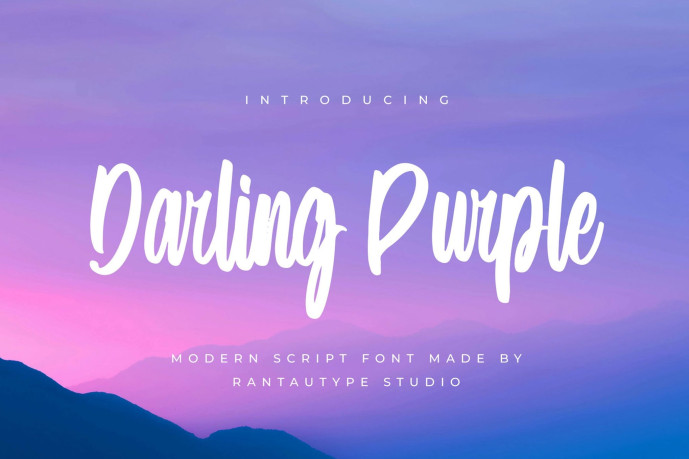 Darling Purple Modern Script Font - Free Font