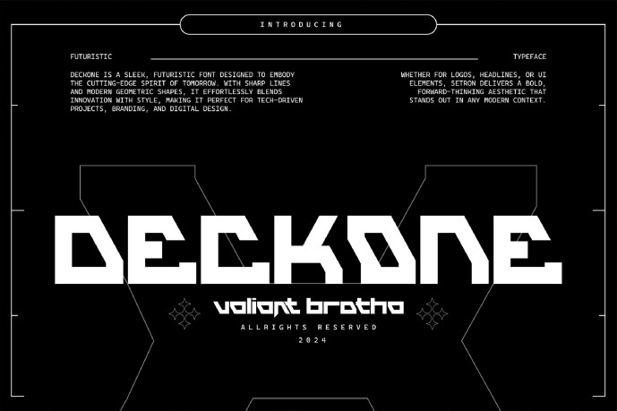 Deckone - Cutting Edge Font - Free Font