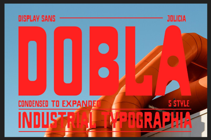 Dobla Sans Industrial Font - Free Font