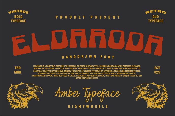 Eldaroda - Handdrawn Duo Font - Free Font