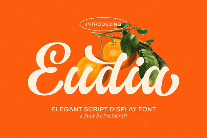 Eudia Elegant Display Script - Free Font