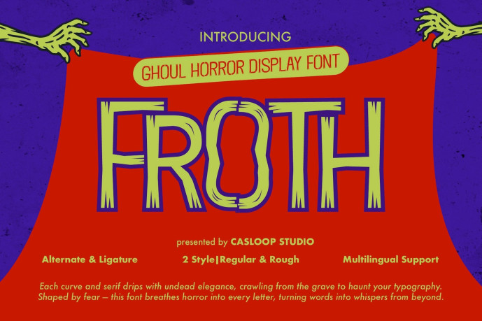 Froth Halloween Display Font - Free Font
