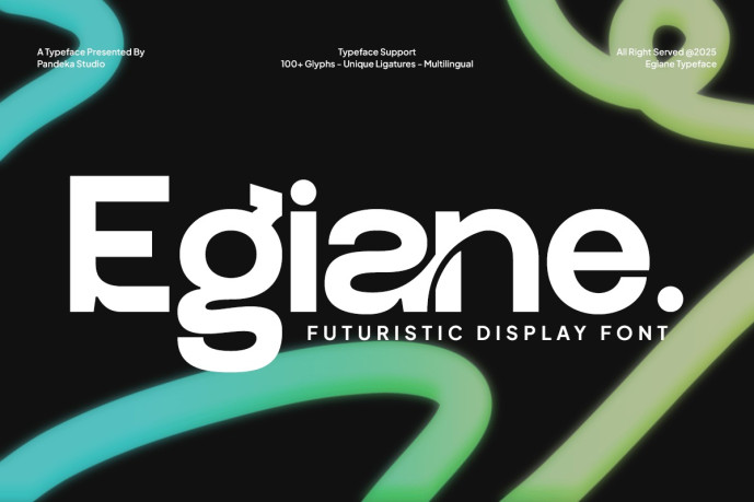 Egiane Futuristic Display Font - Free Font