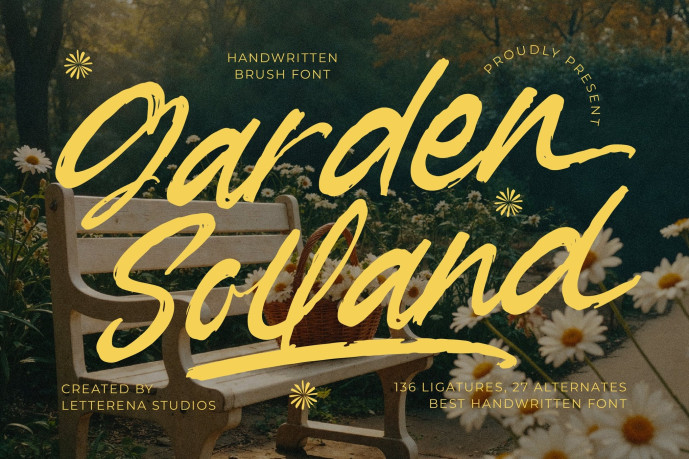 Garden Solland – Handwritten Font - Free Font