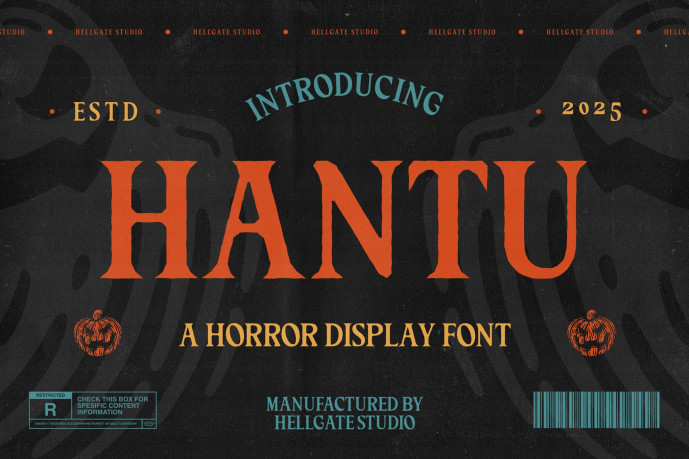 Hantu Retro Horror Font - Free Font