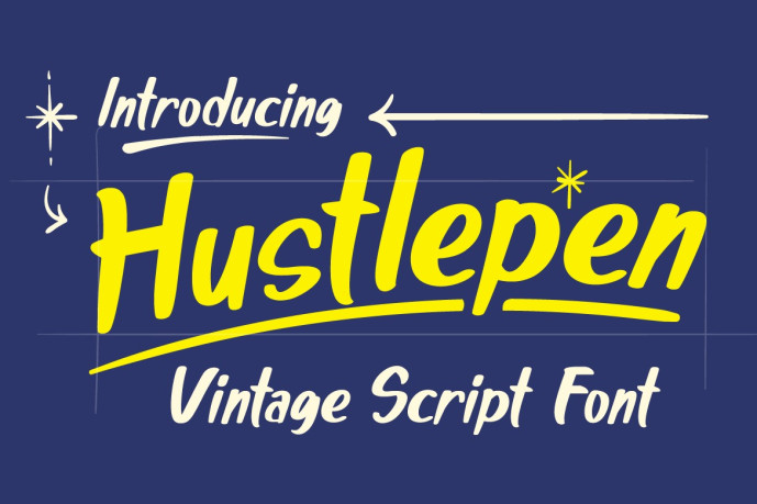 Hustlepen – Brush Script Font - Free Font