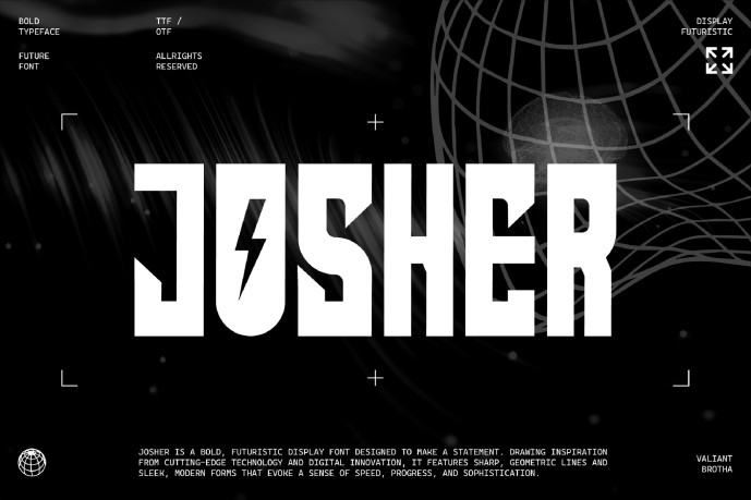Josher - Cutting Edge Font - Free Font