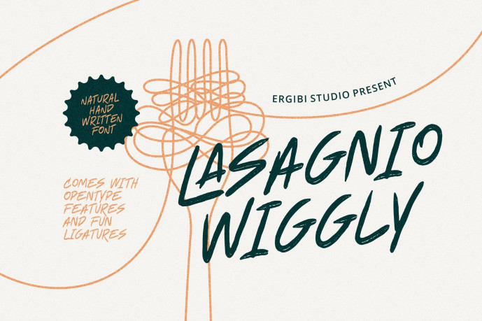 Lasagnio Wiggly Font - Free Font