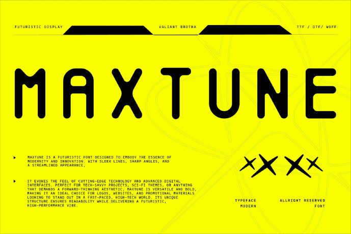 Maxtune - Futuristic Font - Free Font