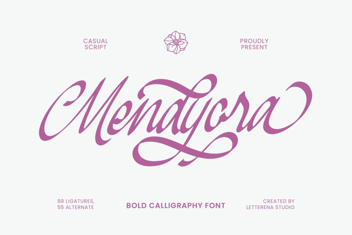 Mendyora – Bold Calligraphy Font - Free Font