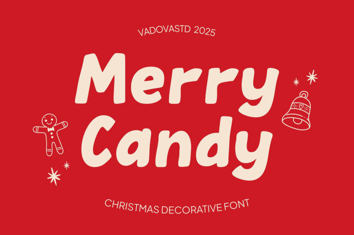 Merry Candy Christmas Font - Free Font