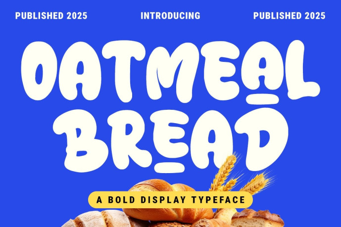 Oatmeal Bread – Food Font - Free Font