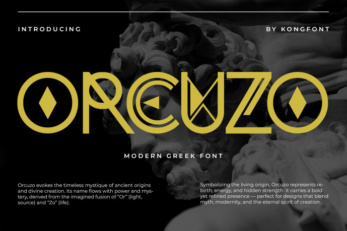 Orcuzo – Modern Greek Font - Free Font