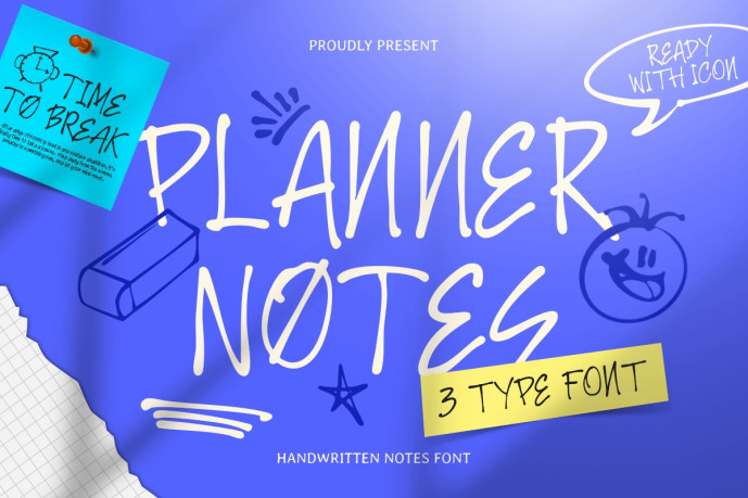 Planner Notes - Handwritten Font - Free Font