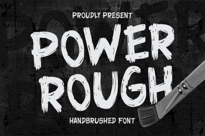 Power Rough Texture Brush Font - Free Font
