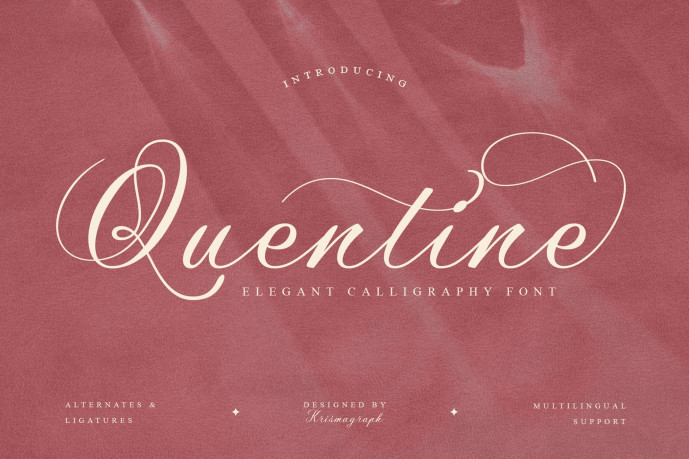 Quentine – Elegant Calligraphy Font - Free Font