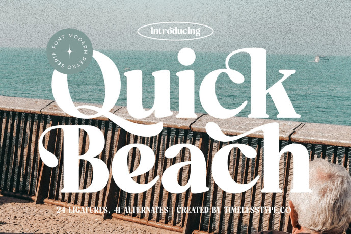 Quick Beach - Retro Serif Font - Free Font