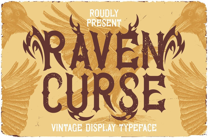 Raven Curse Display Font - Free Font