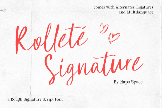 Rollete Signature Handwritten Font - Free Font