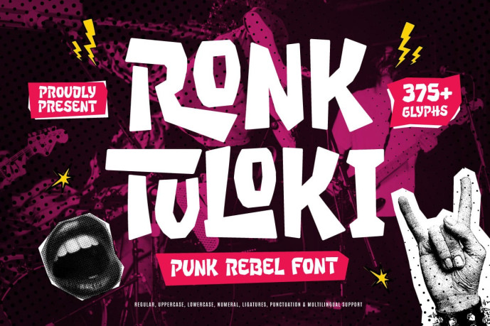 Ronk Tuloki – Rebel Punk Font - Free Font