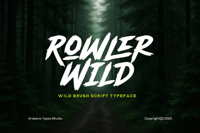 Rowler Wild Brush Font - Free Font