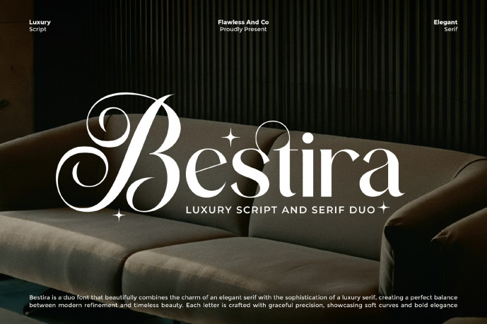 Script Sans Serif Bestira Font - Free Font