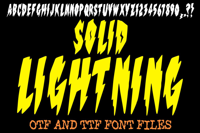 Solid Lightning Font - Free Font