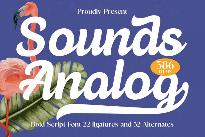 Sounds Analog - Bold Script Font - Free Font