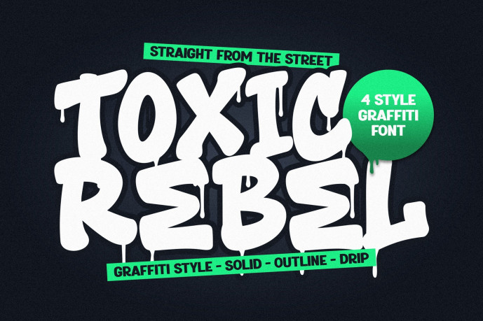 Toxic Rebel – Graffiti Font - Free Font
