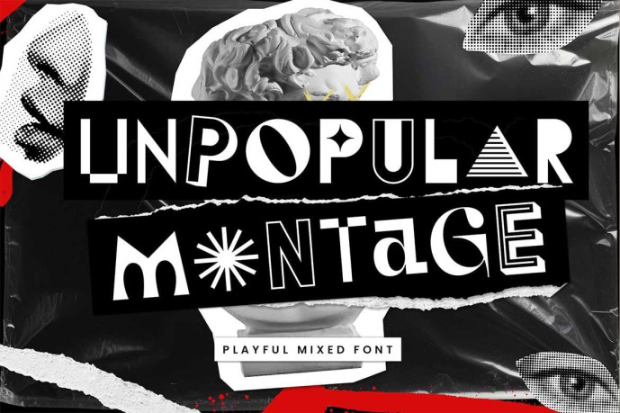 Unpopular Montage Font - Free Font