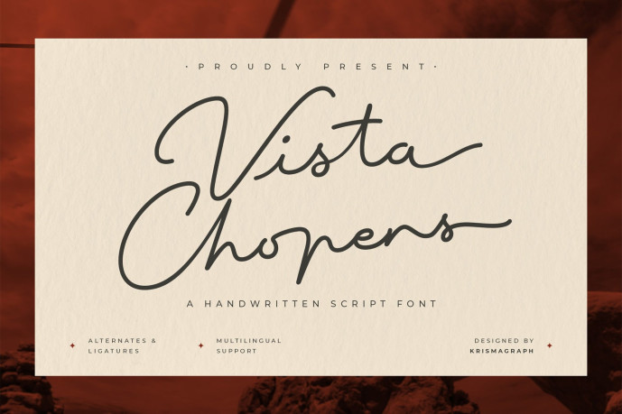Vista Chopers – Handwritten Font - Free Font