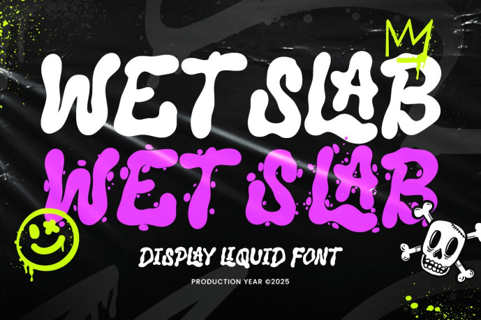 Wet Slab - Display Liquid Font - Free Font