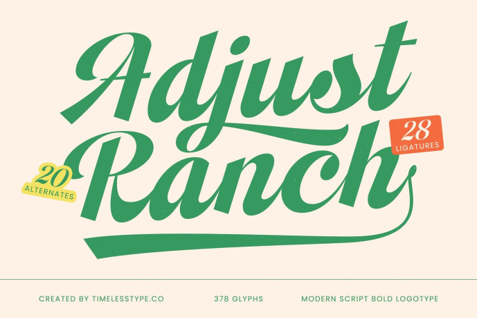 Adjust Ranch Font - Free Font