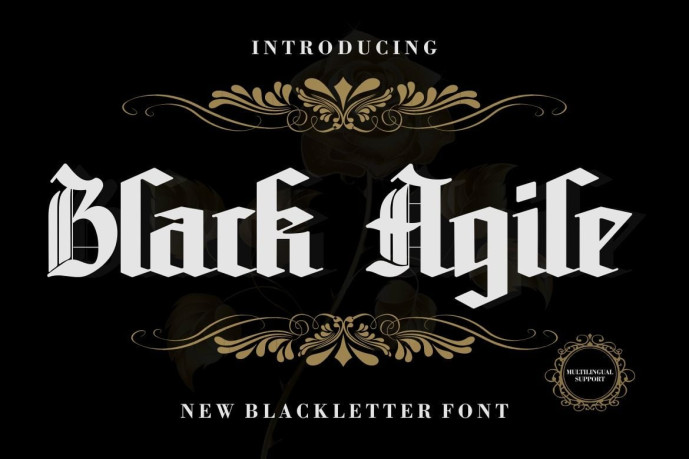 BlackAgile - Black letter font - Free Font