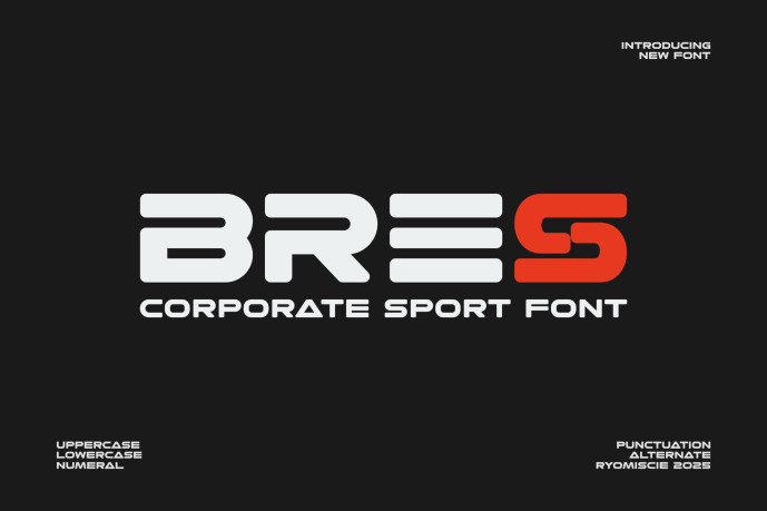 Bres - Corporate Sport Font - Free Font