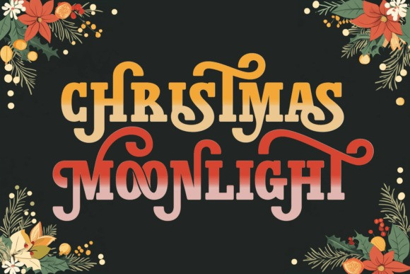 Christmas Moonlight Font - Free Font