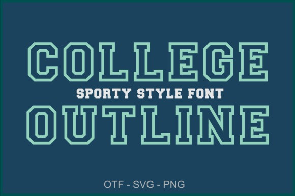 College Outline Font - Free Font