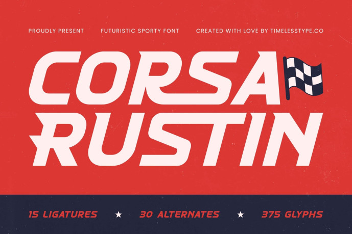 Corsa Rustin Font - Free Font