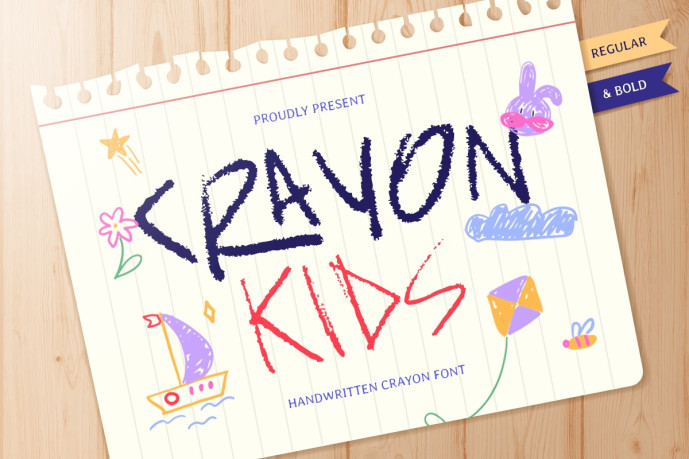 Crayon Kids - Handwritten Crayon Font - Free Font