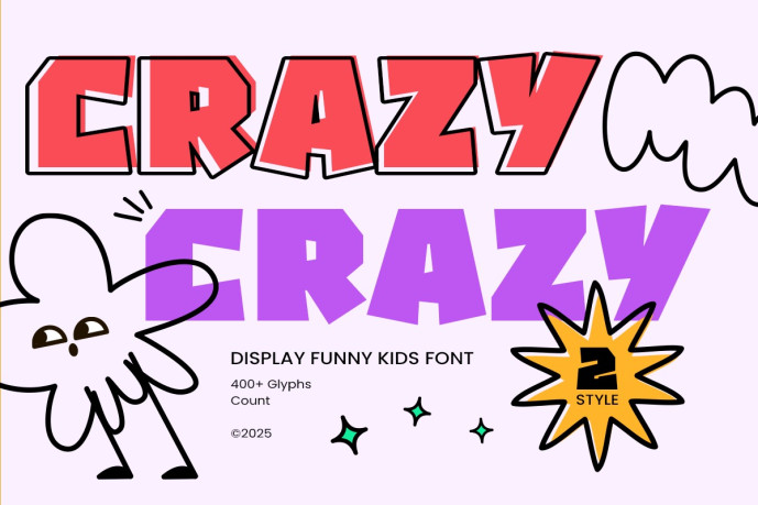Crazy – Display Funny Kids Font - Free Font