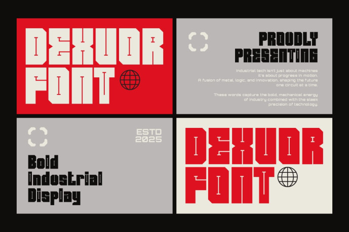 Dexvor Bold Industrial Display Font - Free Font