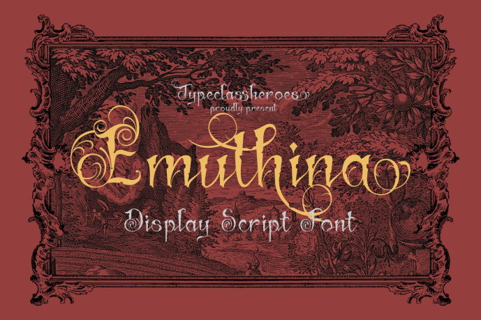 Emuthina Decorative Script Font - Free Font