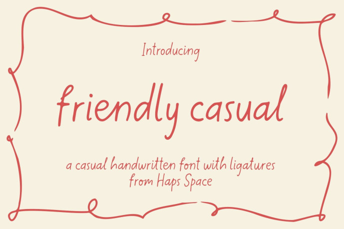 Friendly Casual Handwritten Font - Free Font